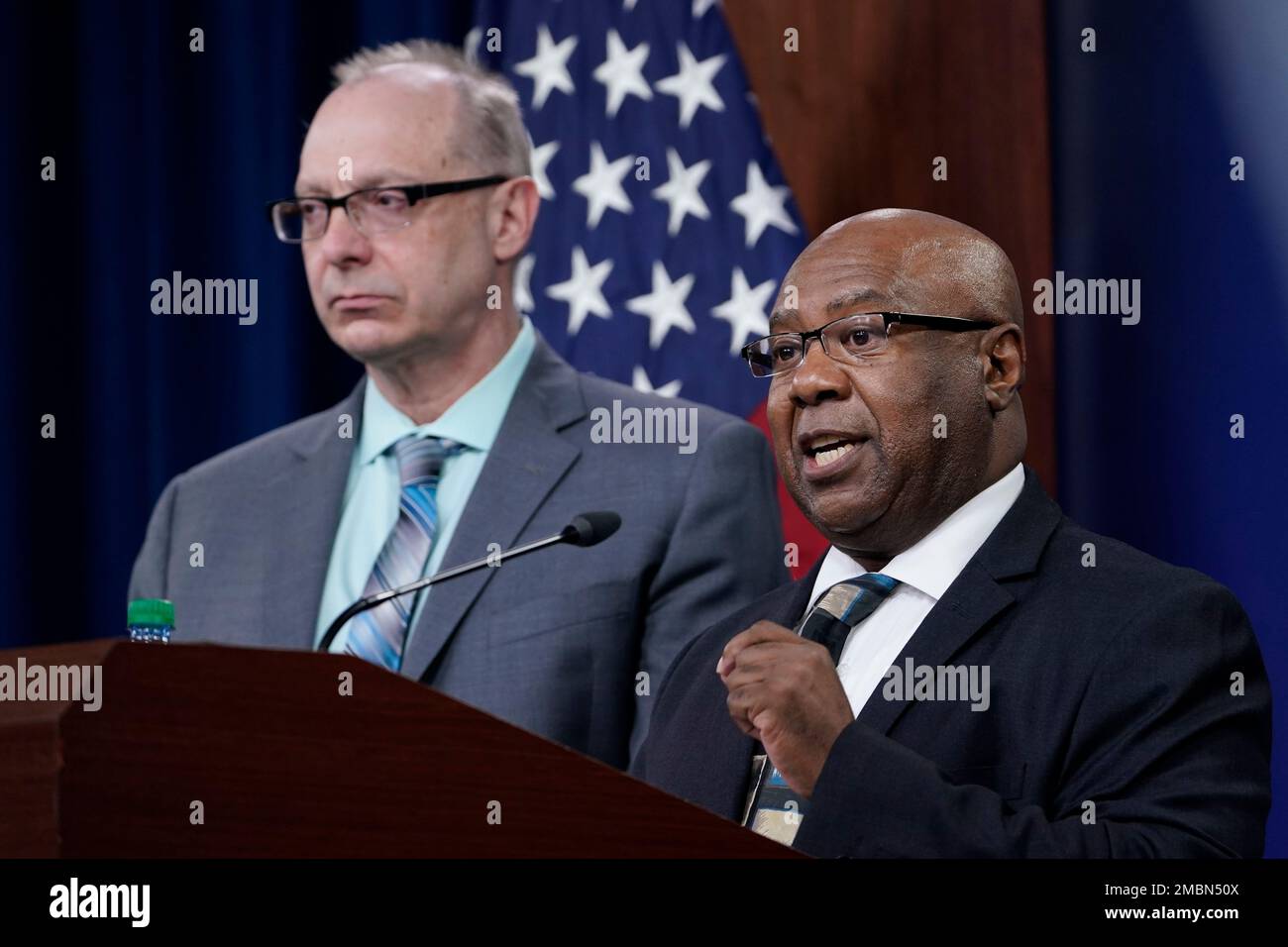 Dr. John F. Huth, left, DIA Defense Intelligence Officer for Space and ...