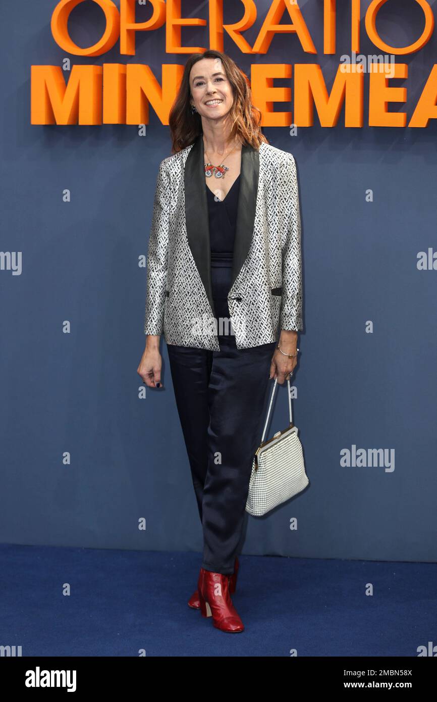 Amy Marston poses for photographers upon arrival at the premiere of the ...