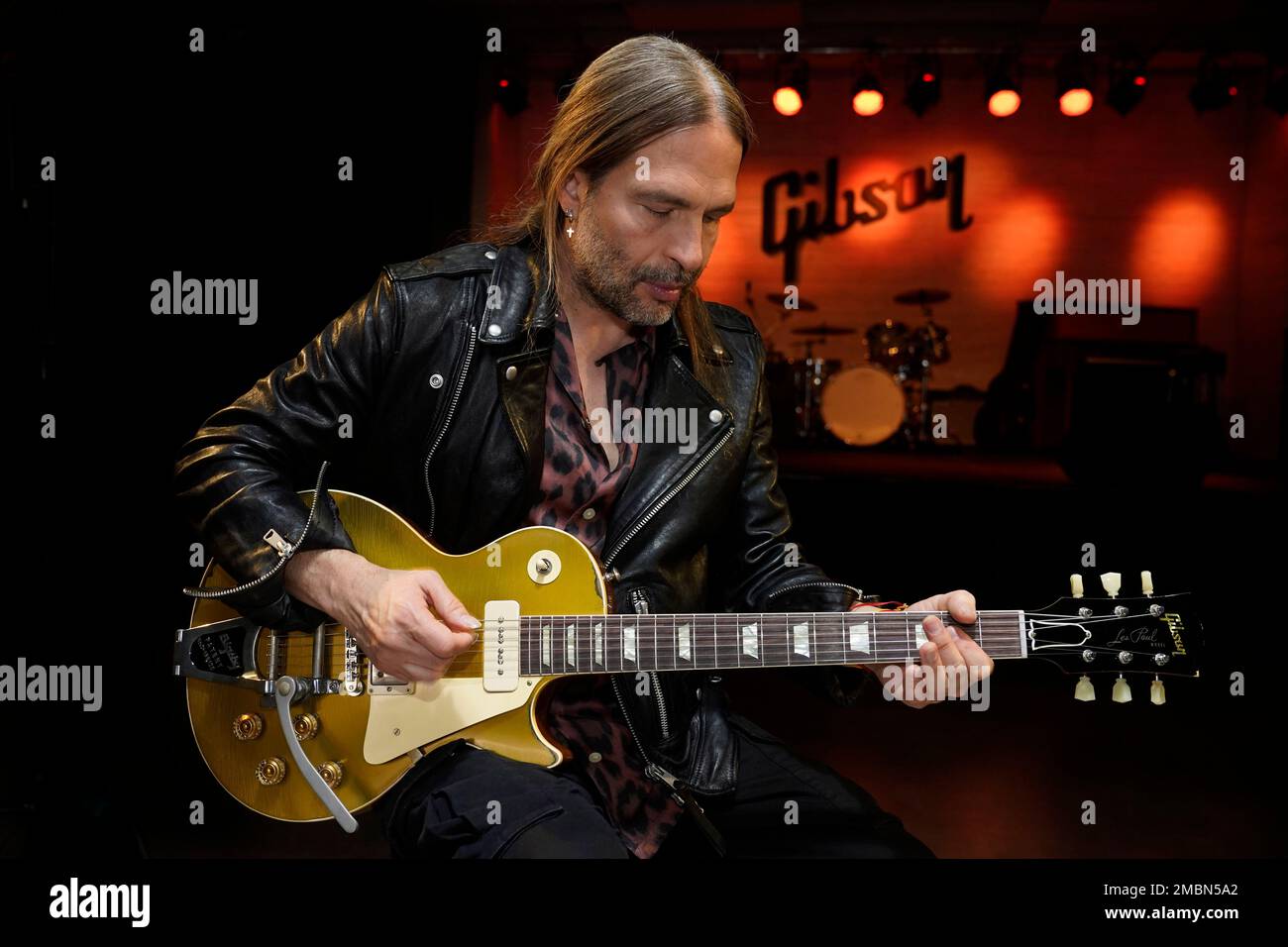 Sergio Vallin, guitarist for the rock group Mana, poses with his ...