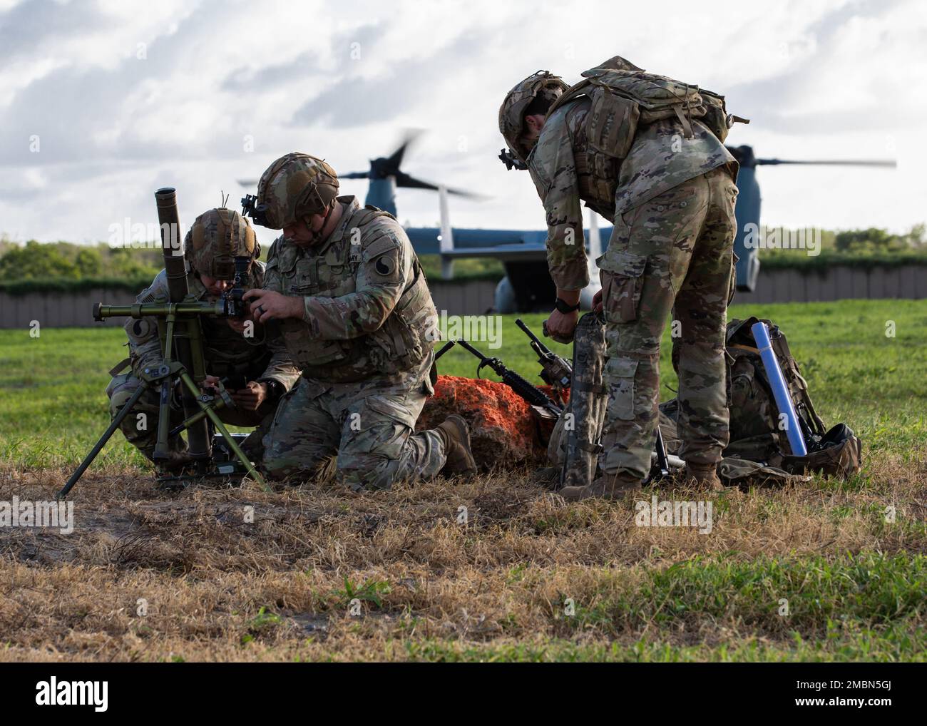 U.S. Army National Guard Soldiers assigned to Task Force Red Dragon, Combined Joint Task Force ...