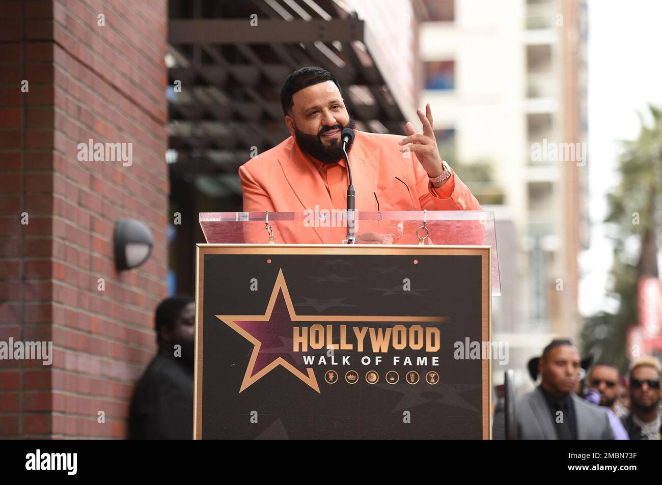 DJ Khaled attends a ceremony honoring him with a star on the Hollywood ...