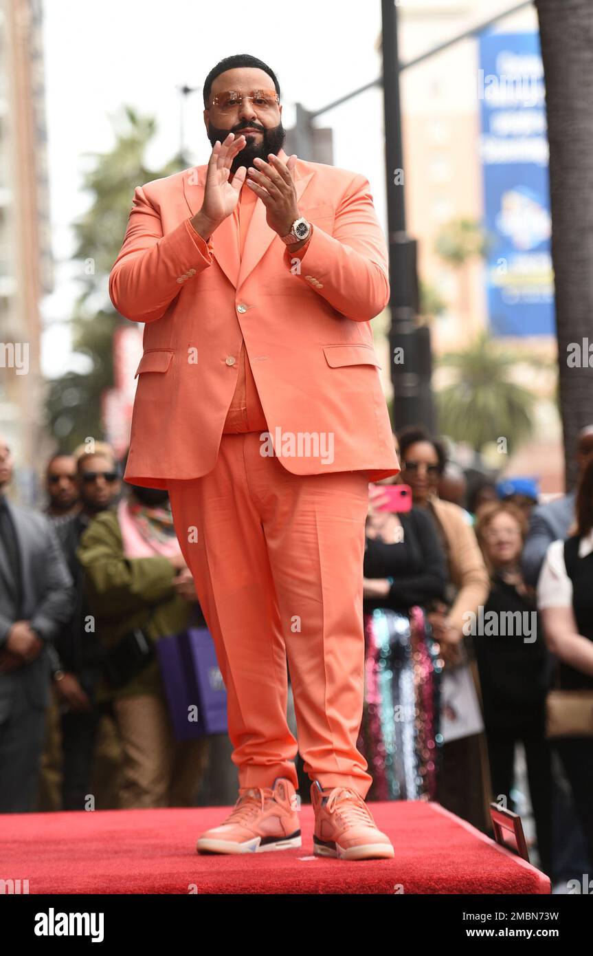 DJ Khaled attends a ceremony honoring him with a star on the Hollywood ...