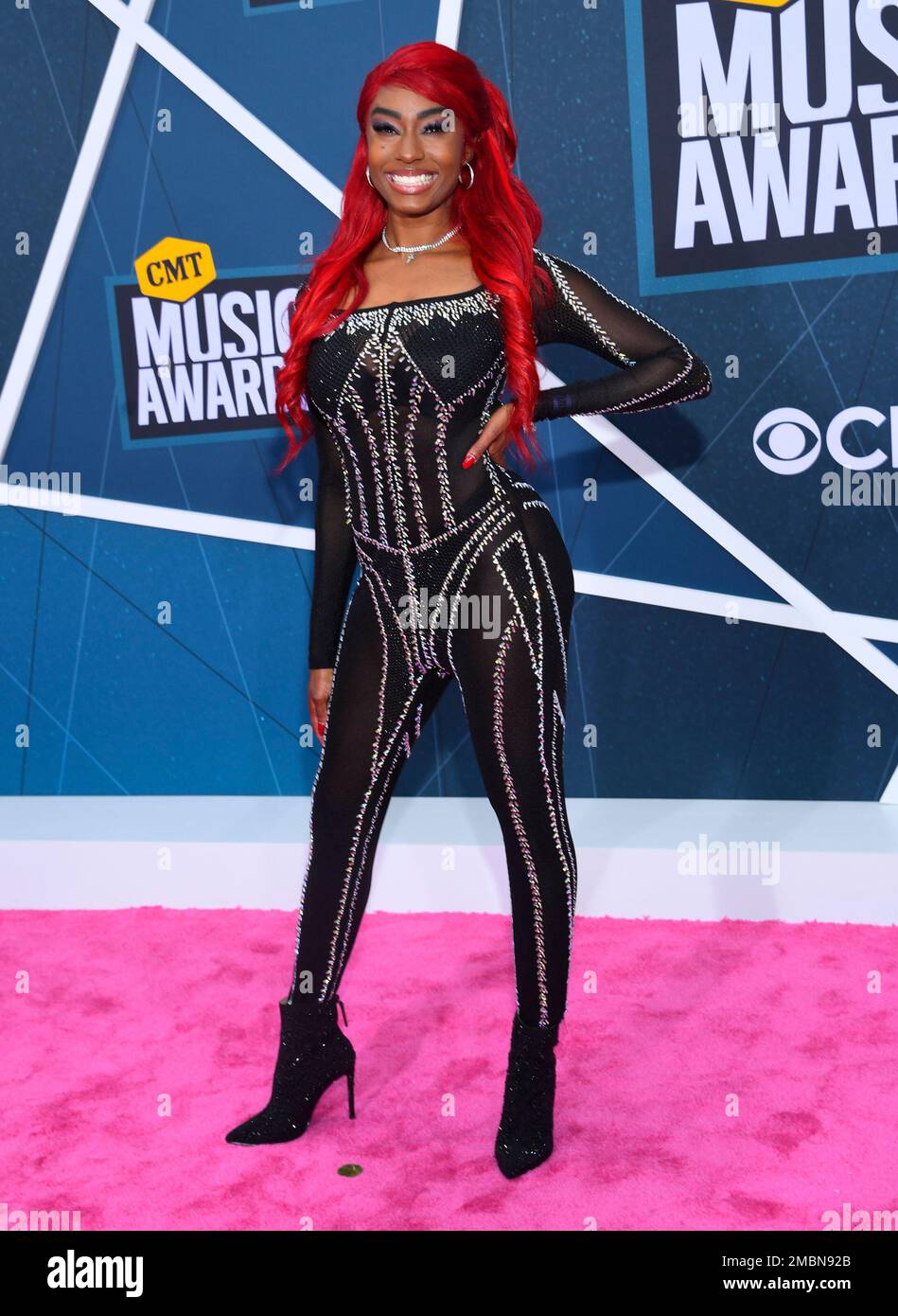 Reyna Roberts arrives at the CMT Music Awards on Monday, April 11, 2022 ...