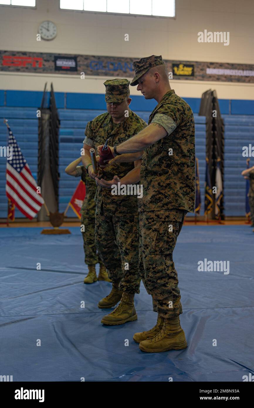 U.S. Marine Corps Capt. Matthew Holland, commanding officer of ...