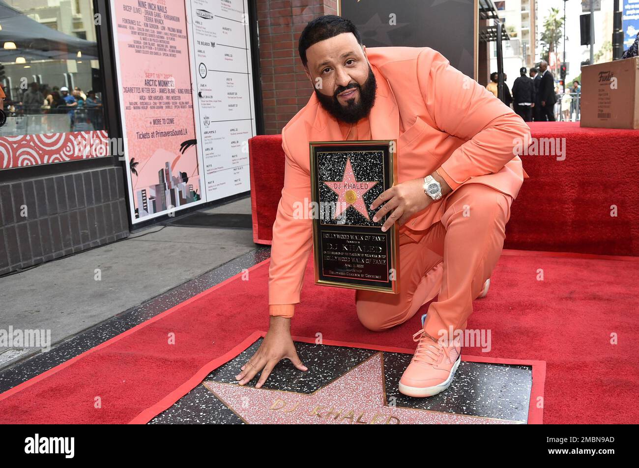Producer DJ Khaled attends a ceremony honoring him with a star on the ...