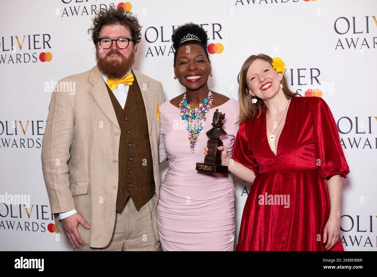 Baroness Floella Benjamin, center, poses with Alexander Scott and Clare ...