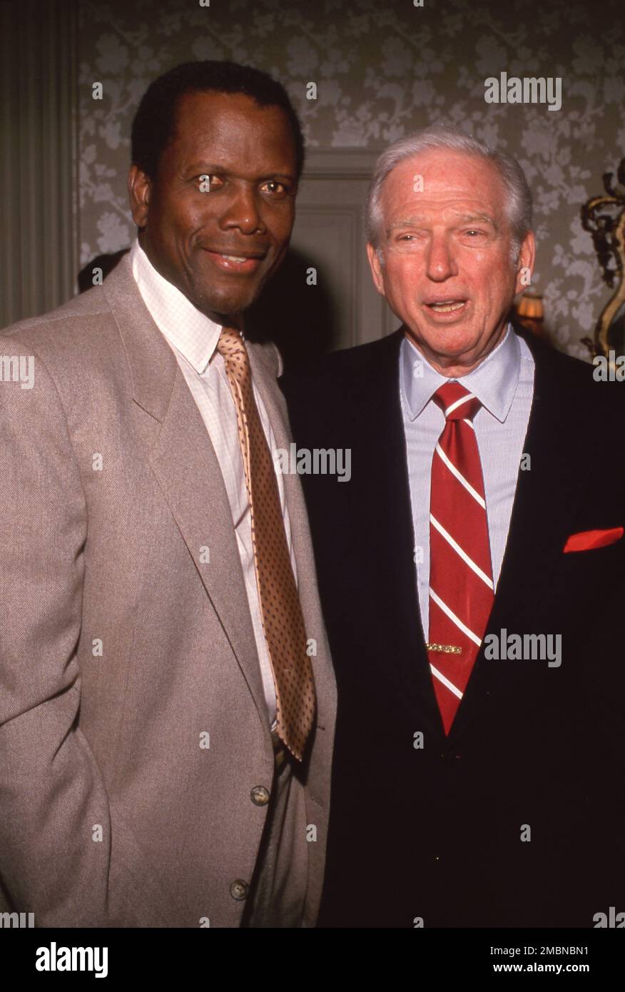Sidney Poitier and Sidney Sheldon Circa 1980's Credit: Ralph Dominguez ...