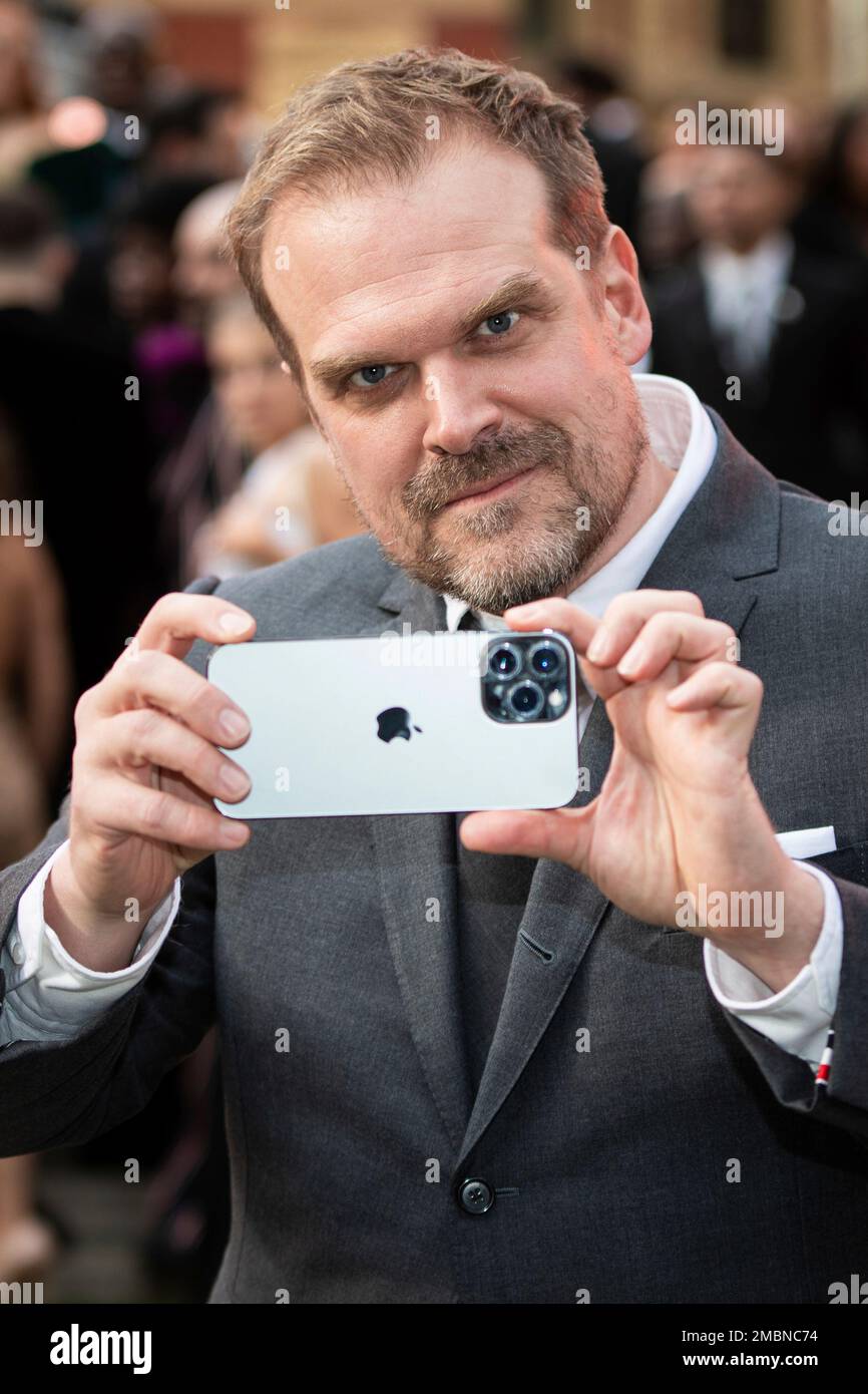 David Harbour poses for photographers upon arrival at the Olivier ...