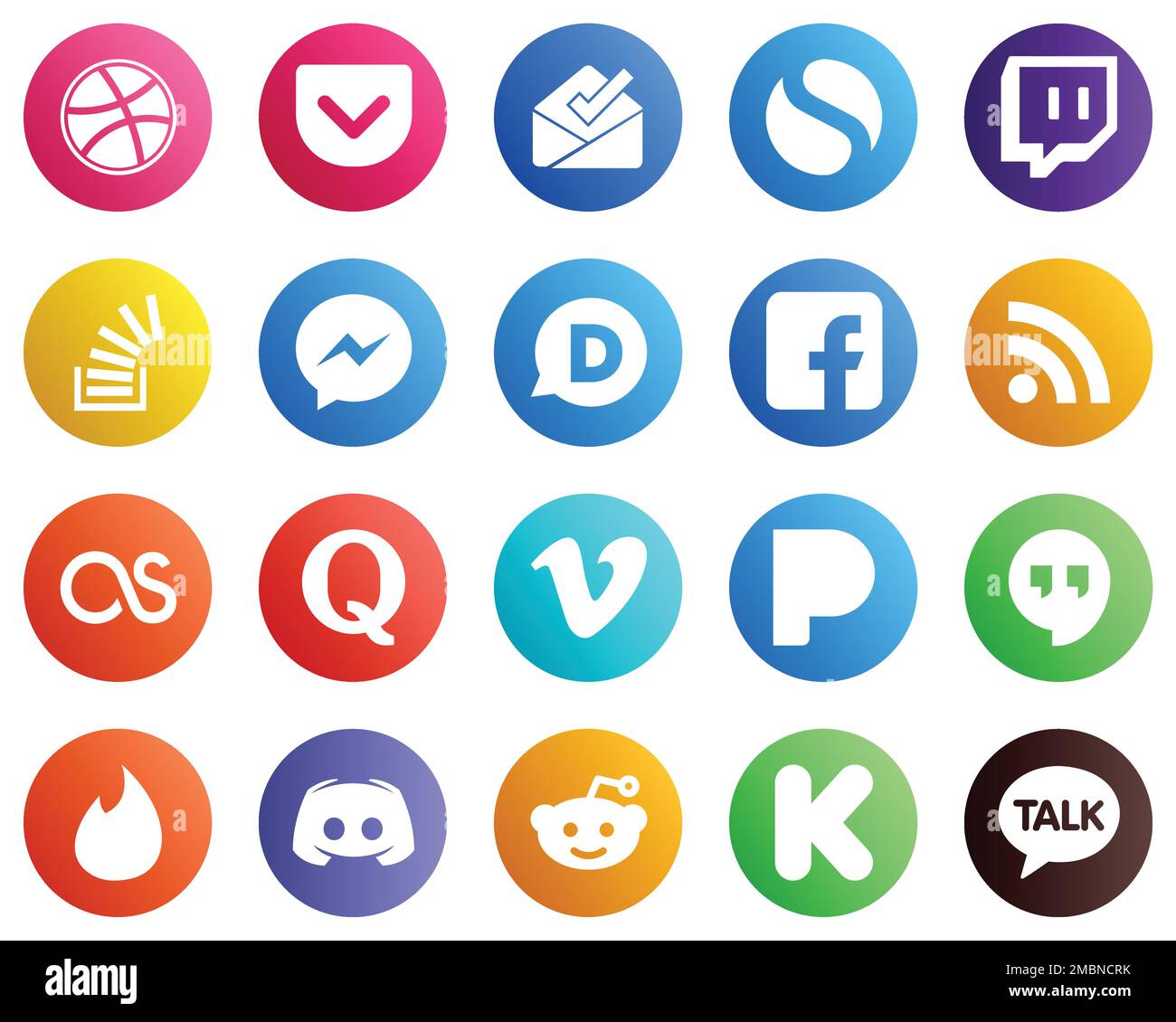 20 Social Media Icons for Your Designs such as feed. overflow. fb and disqus icons. Versatile ...