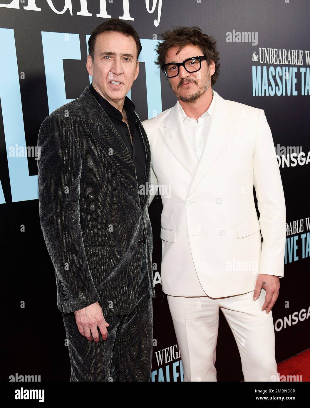 Actors Nicolas Cage, left, and Pedro Pascal attend the special ...