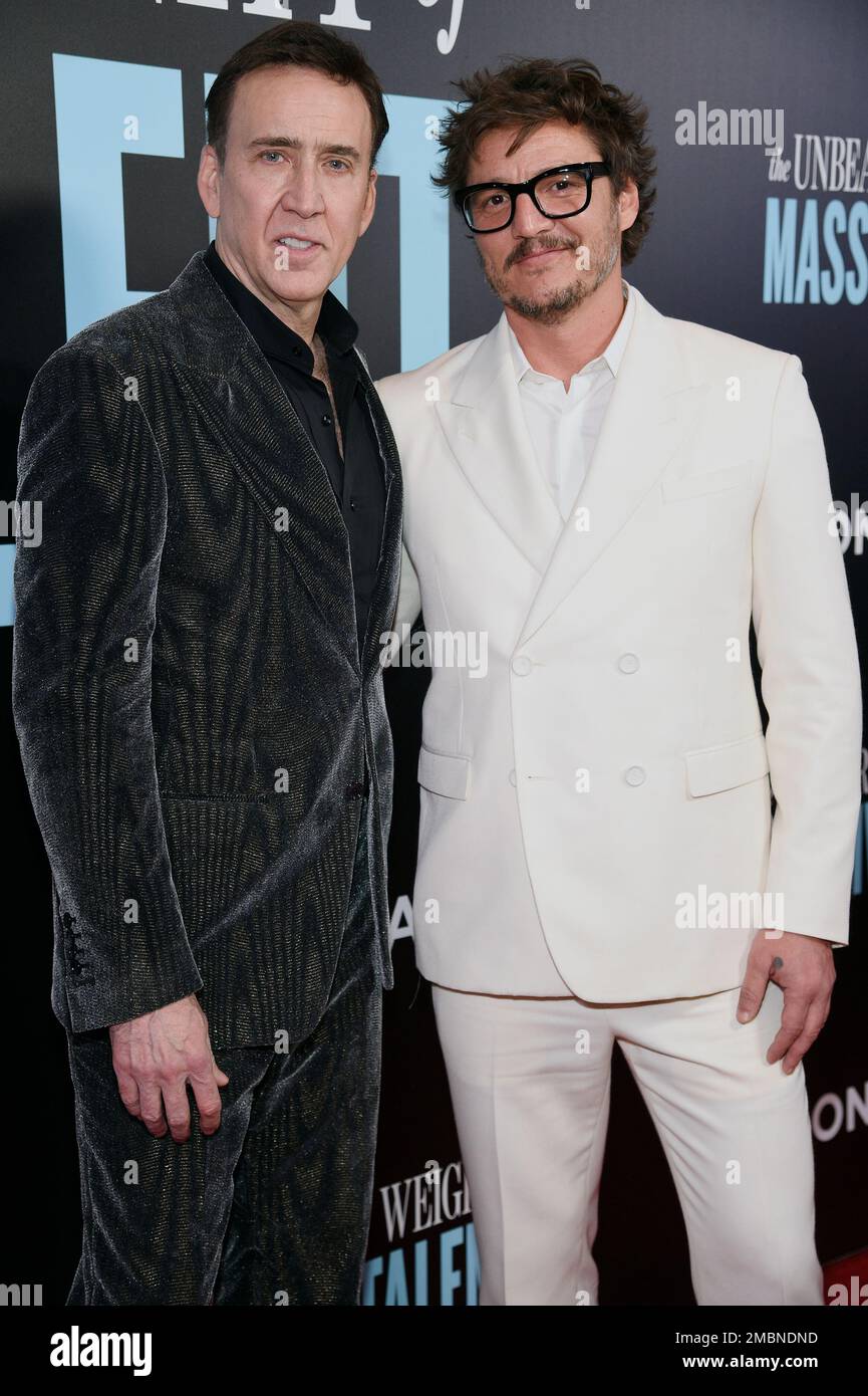 Actors Nicolas Cage, left, and Pedro Pascal attend the special ...