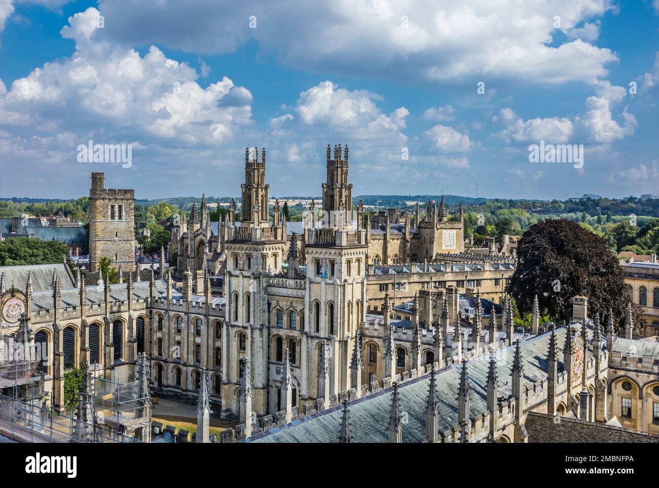 North Quadrangle of All Souls College Oxford with College Chapel viewed ...