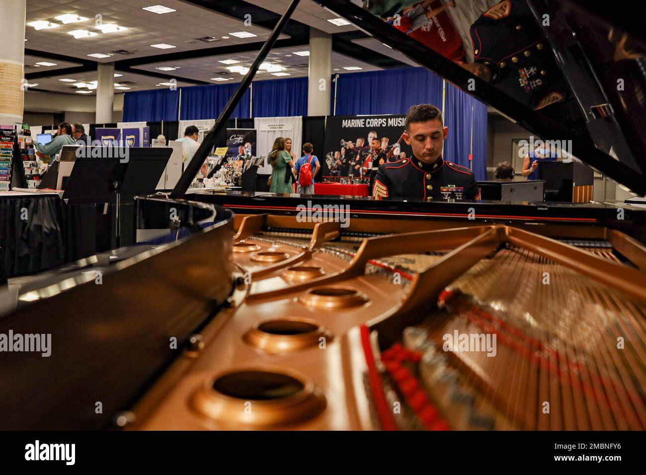 U.S. Marine Corps Staff Sgt. Kevin Ashley, a pianist with 1st Marine ...
