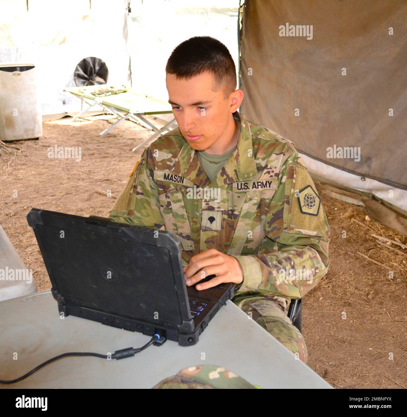 Spc. Shane Mason, B Company 98th Signal Battalion, Multichannel ...