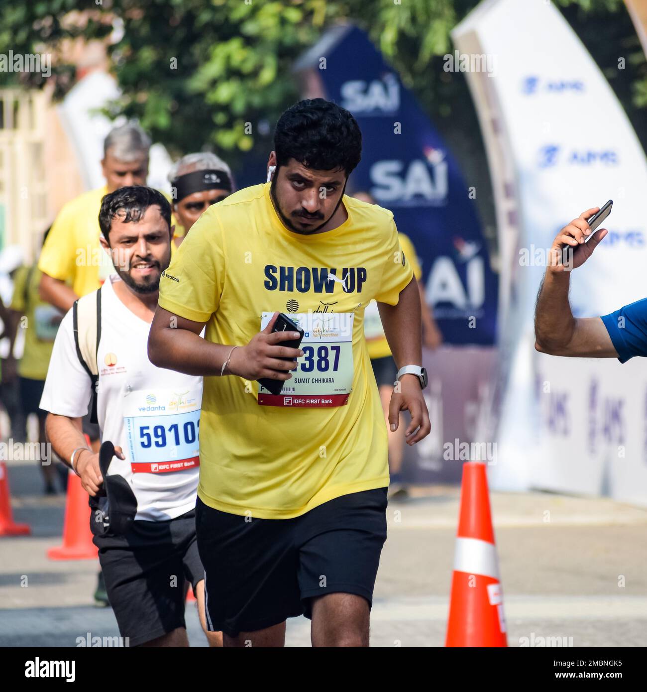 New Delhi, India - October 16 2022 - Vedanta Delhi Half Marathon race ...