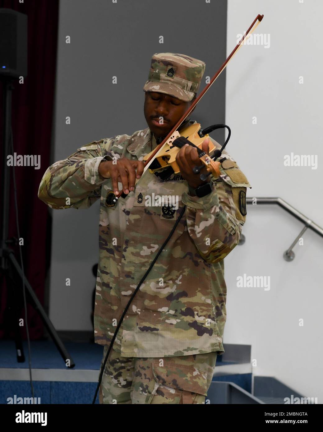 Sgt. 1st Class Myles Moore, a battery master gunner assigned to the 4th ...