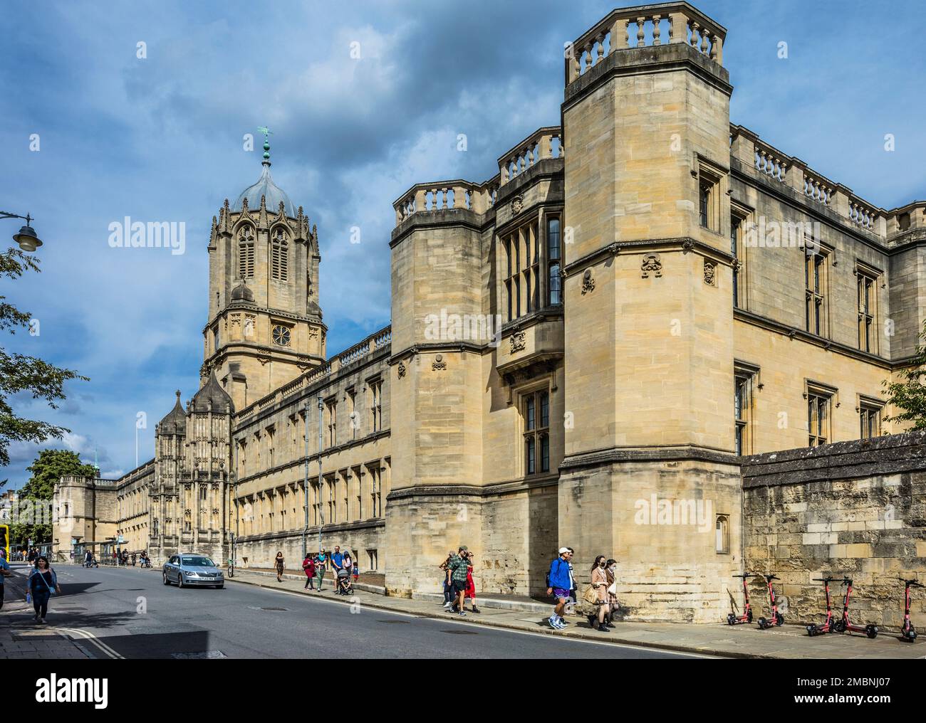 Southwest corner of Christ Church College Tom Quad, seen from St Aldate ...