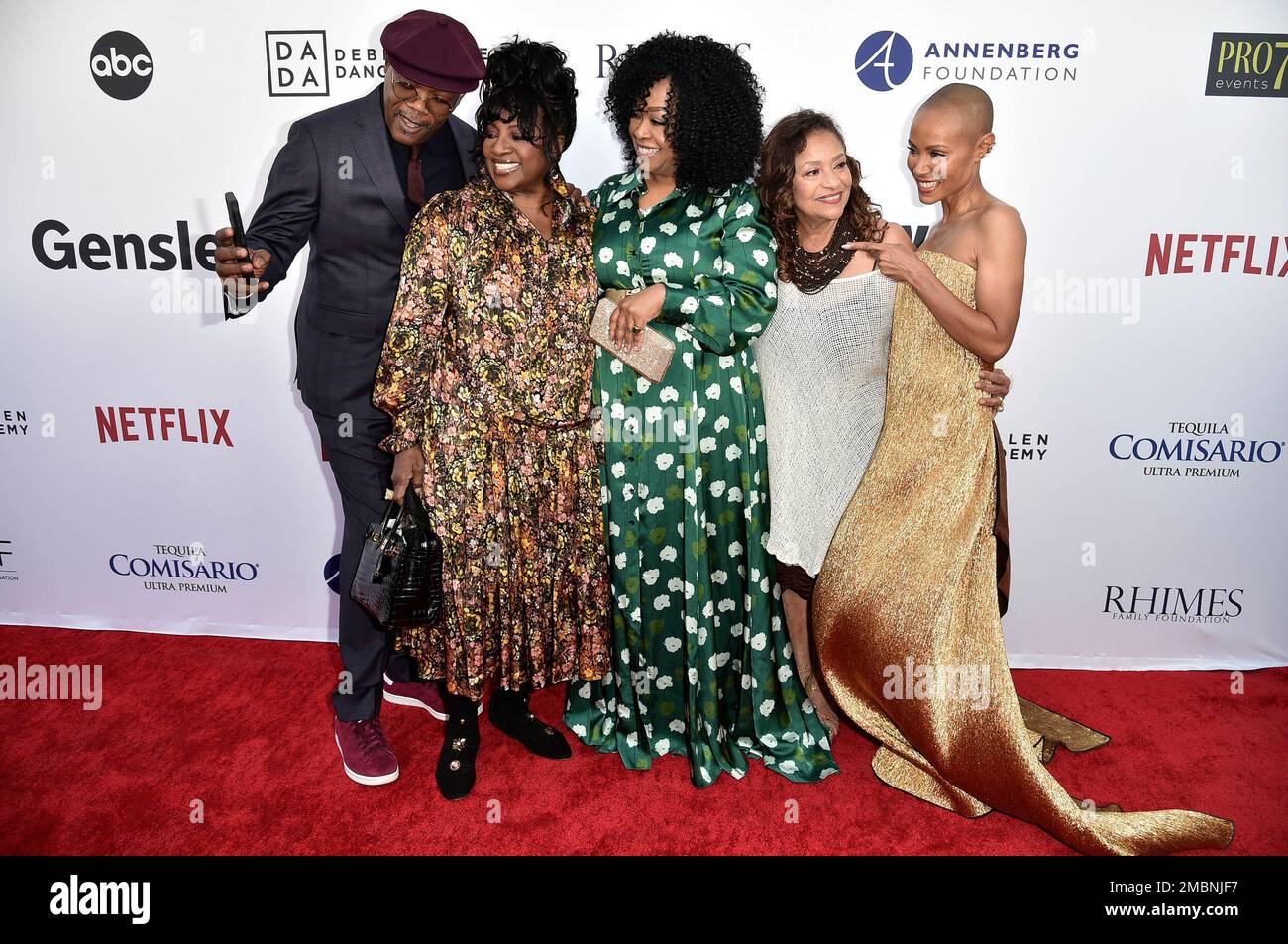 Samuel L. Jackson, from left, LaTanya Richardson Jackson, Shonda Rhimes ...