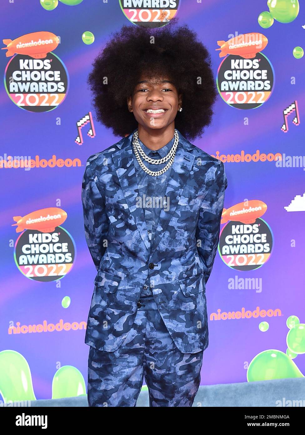 Tyler Gordon arrives at the Kids Choice Awards on Saturday, April 9 ...