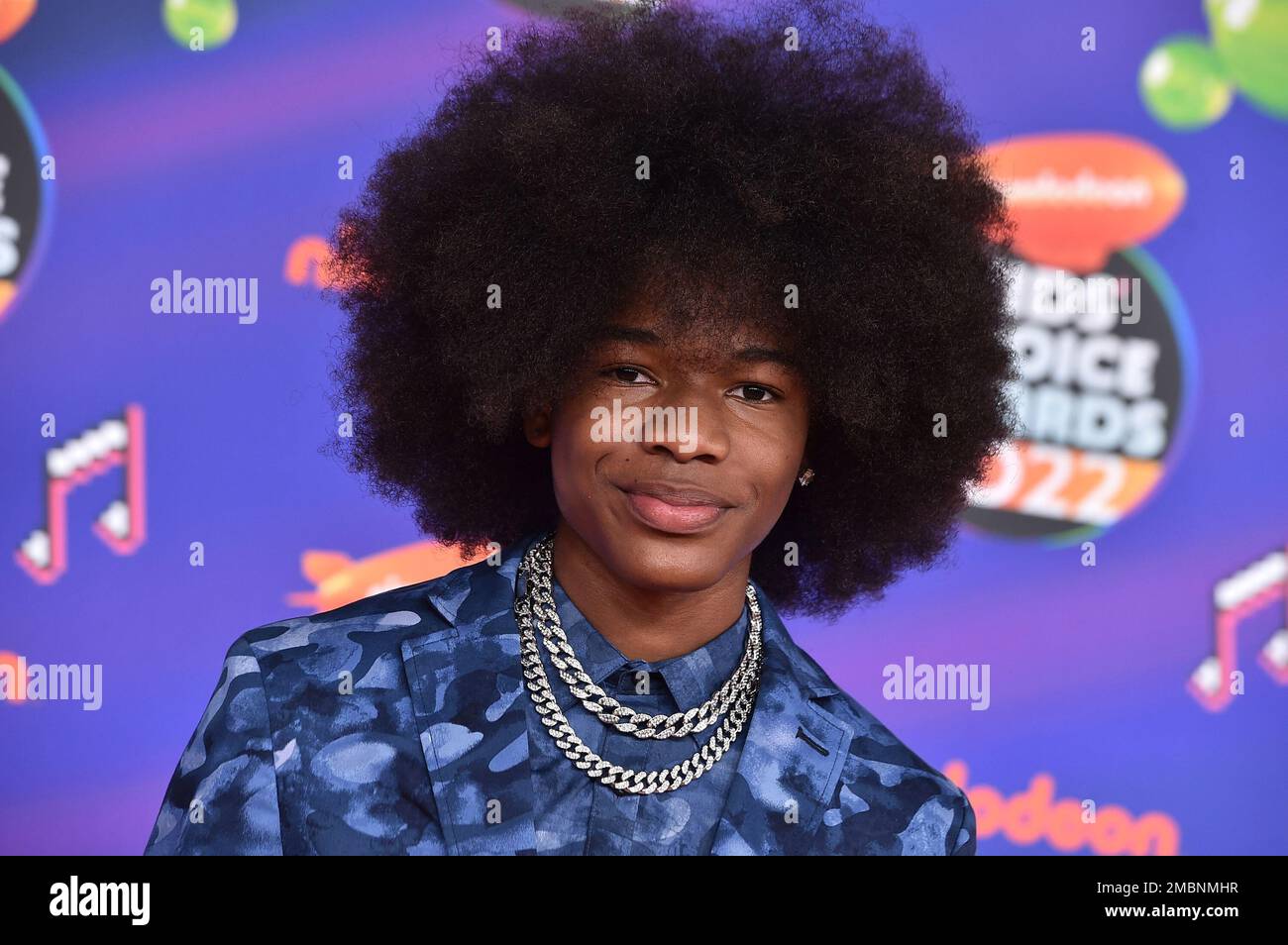 Tyler Gordon arrives at the Kids Choice Awards on Saturday, April 9 ...