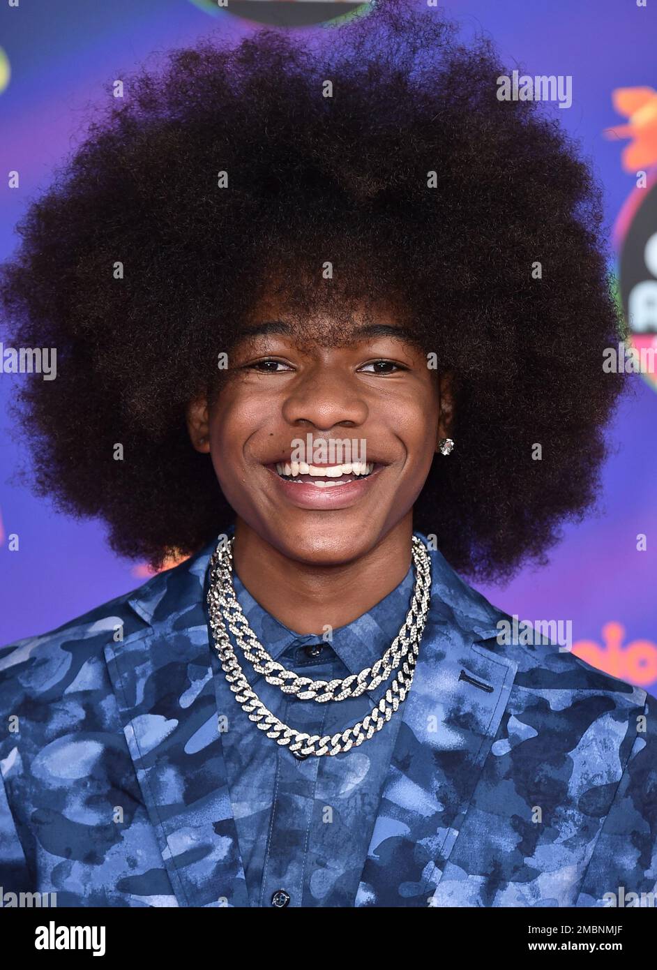 Tyler Gordon arrives at the Kids Choice Awards on Saturday, April 9 ...