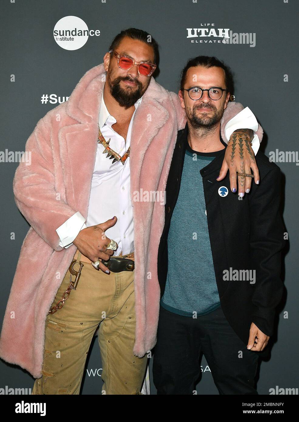 Utah, USA. 20th Jan, 2023. Jason Momoa and Matthieu Rytz attend the ...