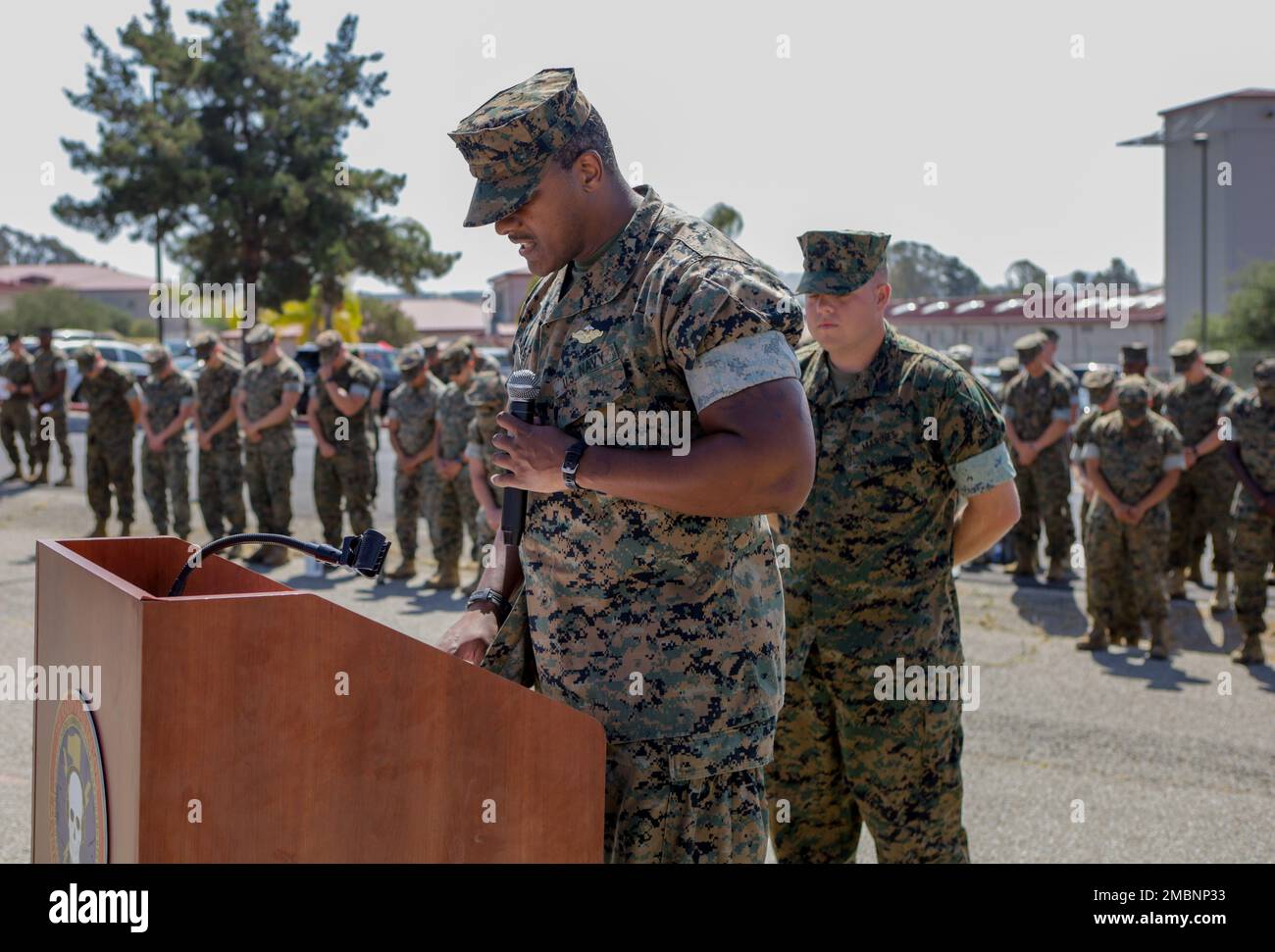 U.S. Navy Lt. Jameel Daniels, the chaplain with 1st Radio Battalion, I ...
