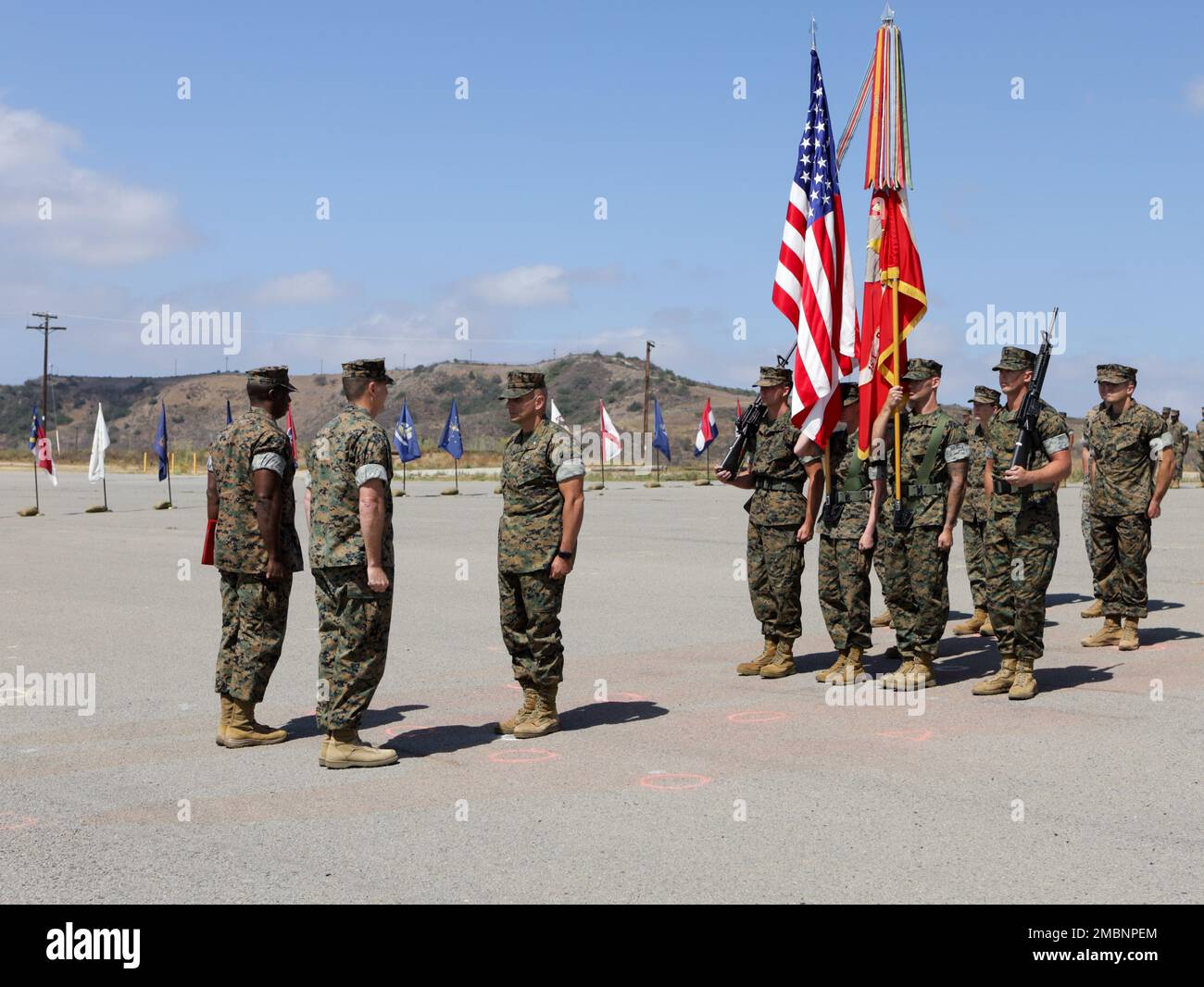 U.S. Marine Corps Lt. Col. Benjamin Heredia, the off-going commanding ...