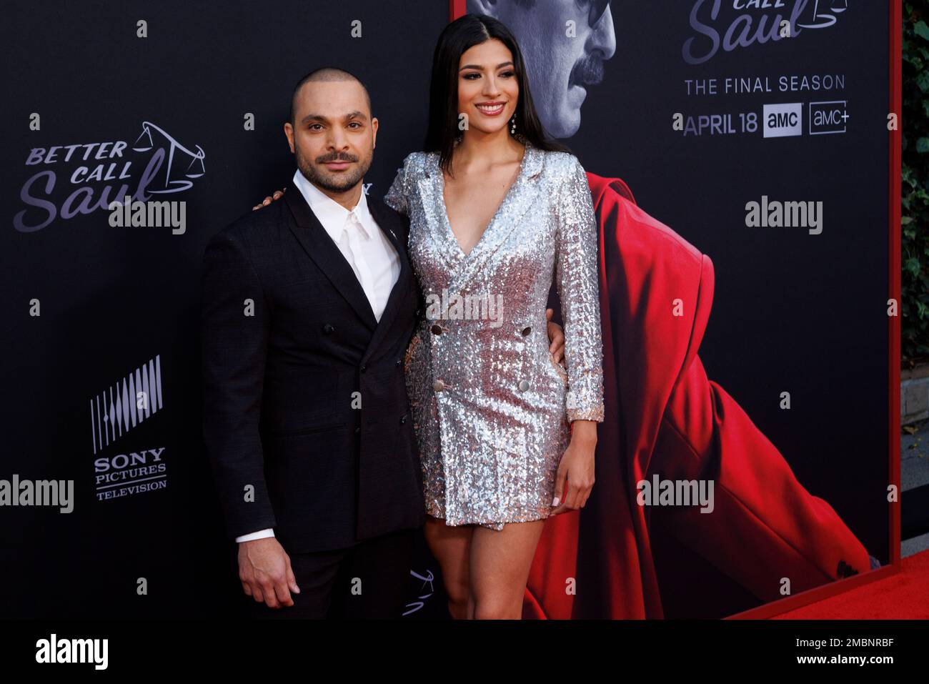 Michael Mando, left and Antonia Cristal Figueroa arrive at the premiere ...