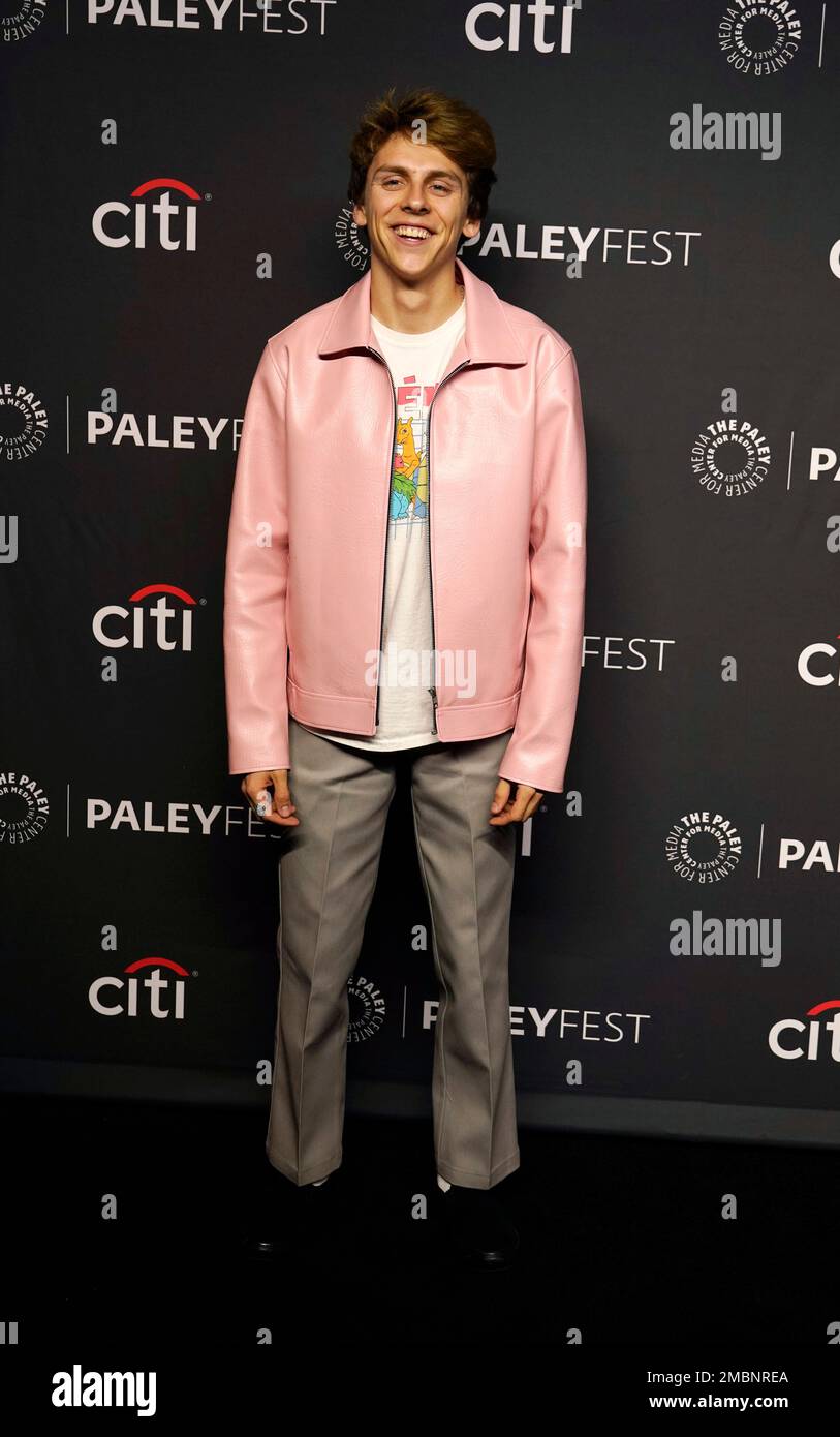 Jacob Bertrand poses at a screening of the Netflix show "Cobra Kai ...