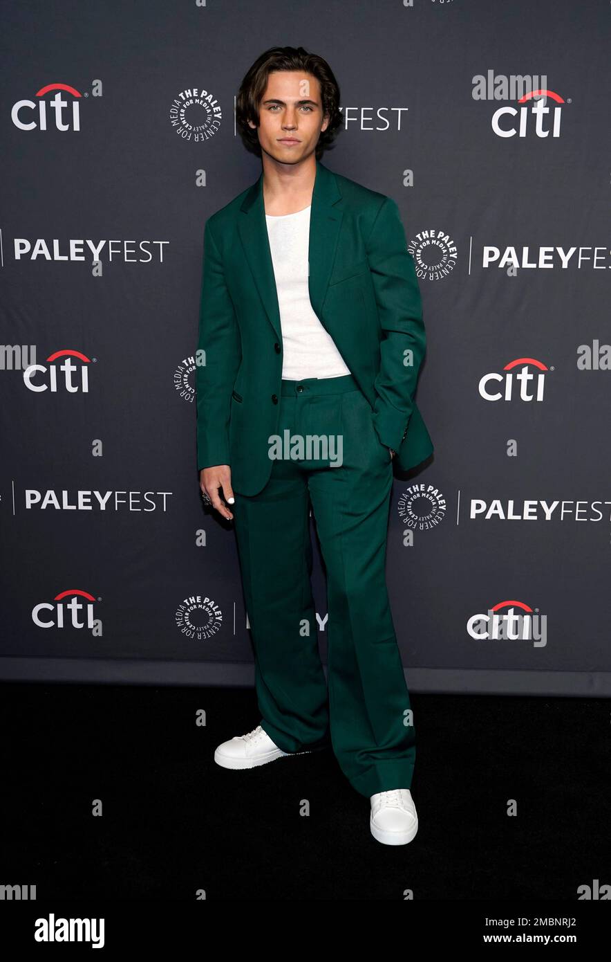 Tanner Buchanan, a cast member in the Netflix series "Cobra Kai," poses ...