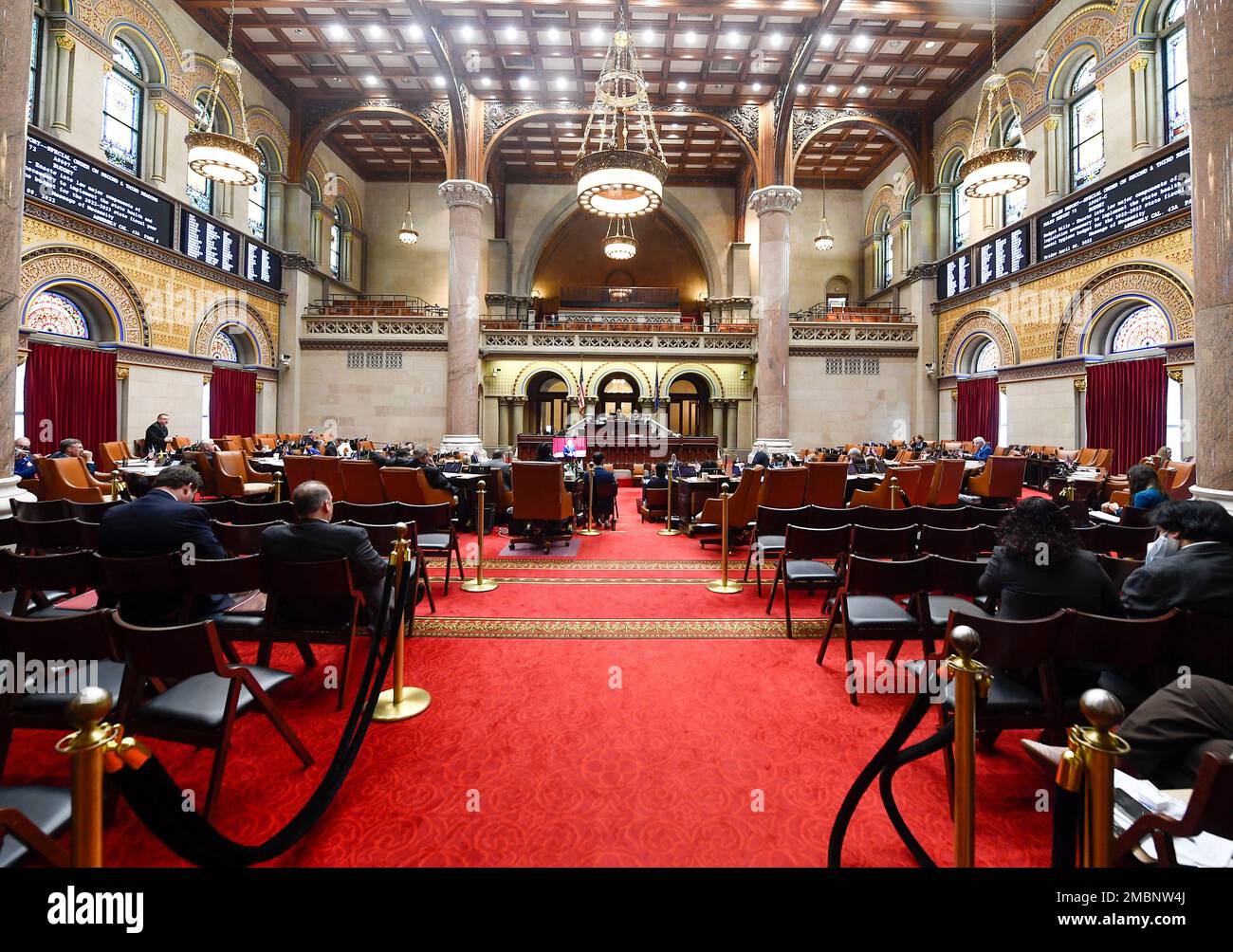 The Assembly Chamber is pictured during a legislative session at the ...