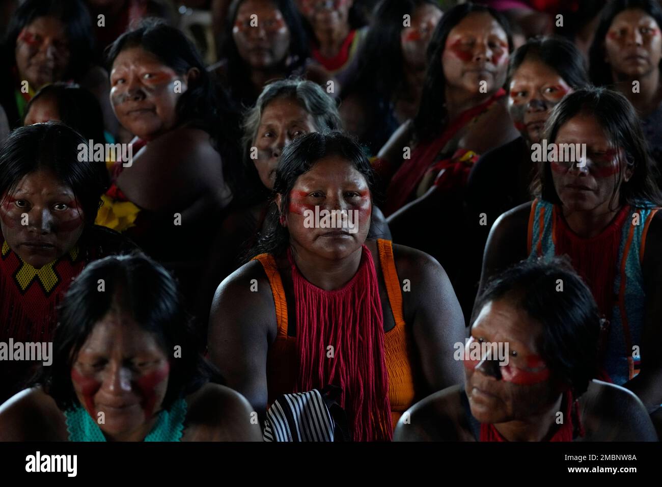 Xikrin Indigenous women attend a ceremony called the Meeting of the ...