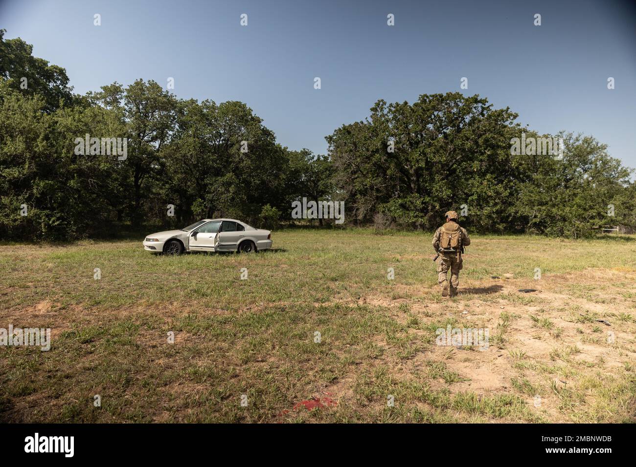 An explosive ordnance disposal technician with Marine Forces Special ...