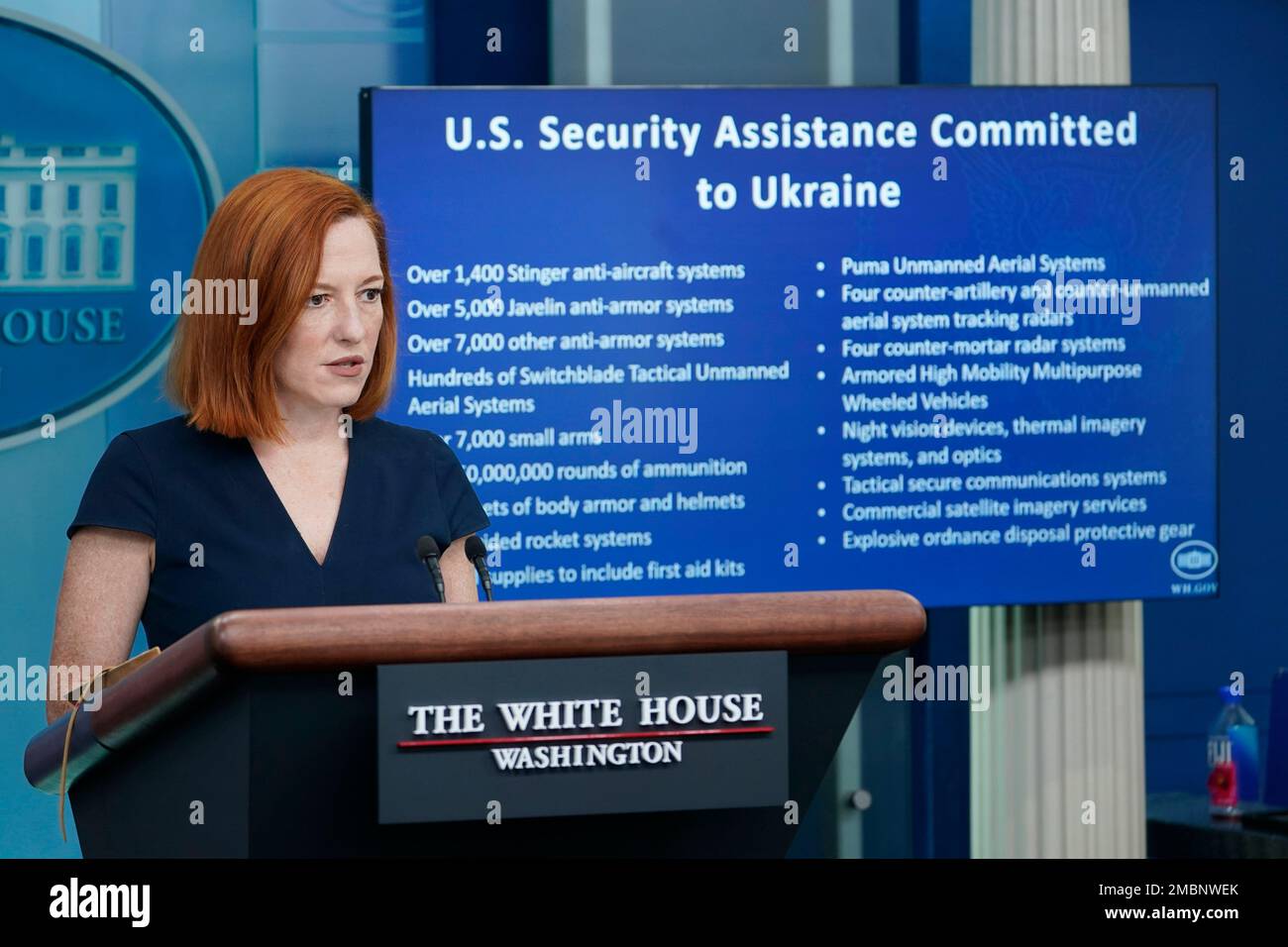 White House press secretary Jen Psaki speaks during the daily briefing ...