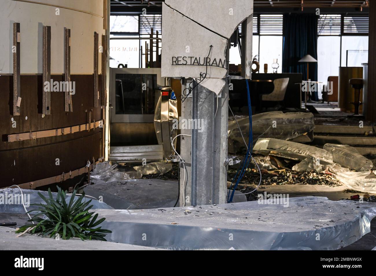 Berlin, Germany. 20th Jan, 2023. Heavy destruction in the restaurant ...