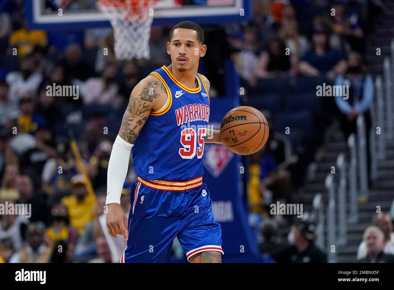 Golden State Warriors forward Juan Toscano-Anderson against the Los ...