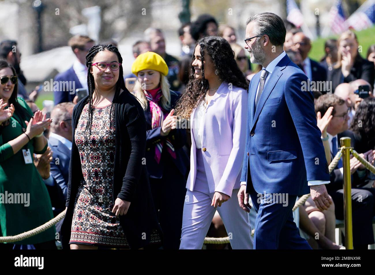 Judge Ketanji Brown Jackson's husband Dr. Patrick Jackson, right, and ...