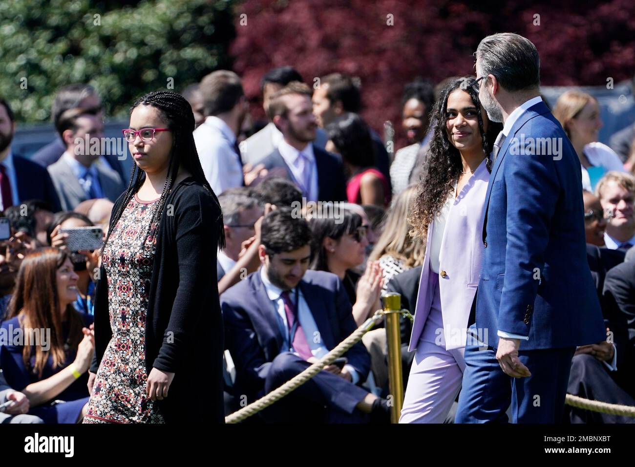 Judge Ketanji Brown Jackson's husband Dr. Patrick Jackson, right, and ...