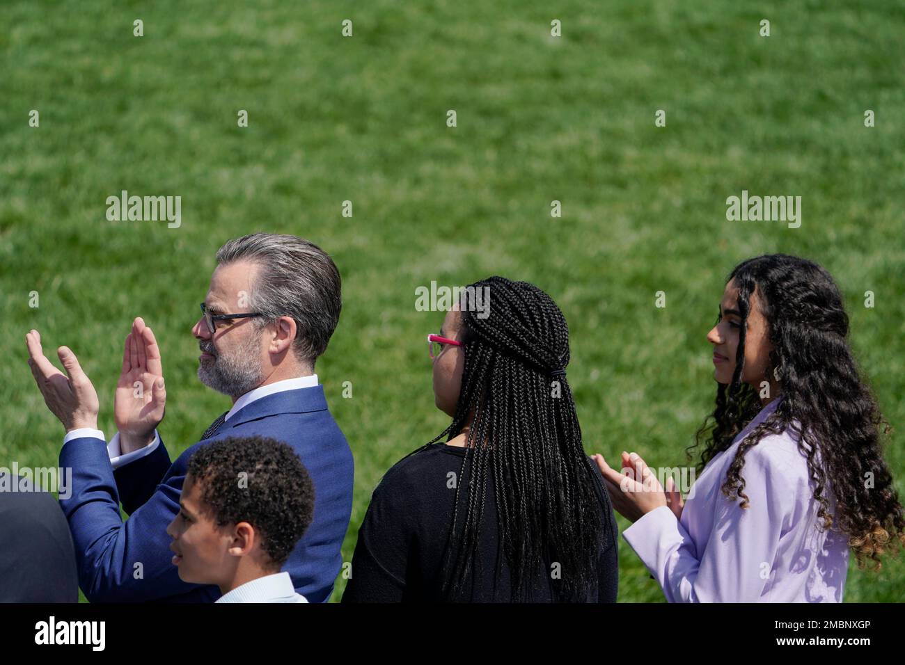 Judge Ketanji Brown Jackson's husband Dr. Patrick Jackson, left, and ...