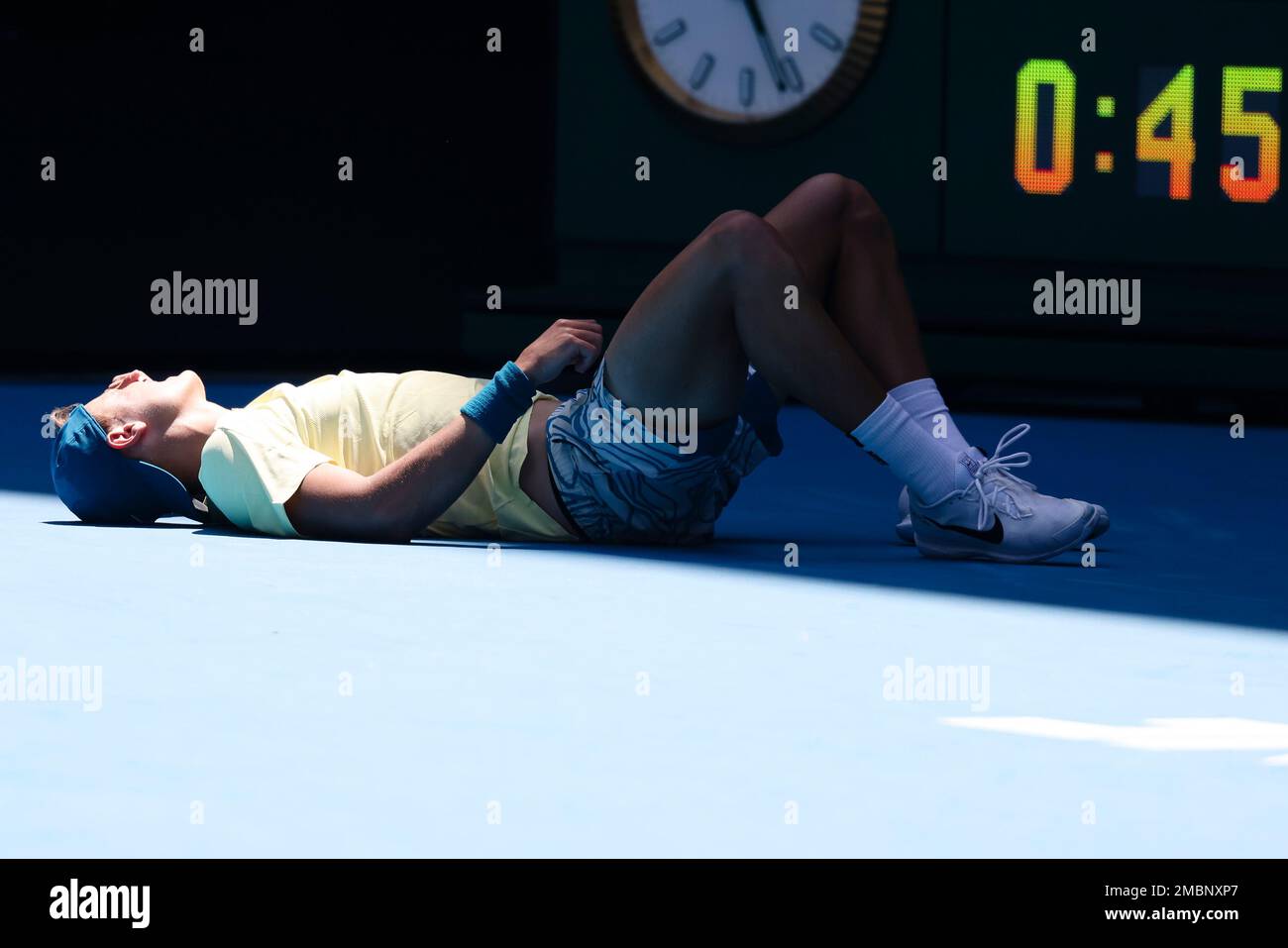 Melbourne, Australia, 21th Jan, 2023. Holger Rune from Denmark is in ...