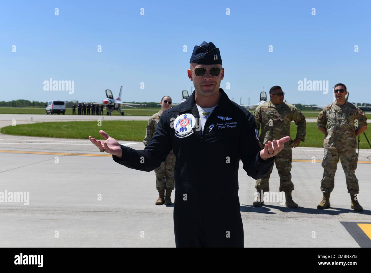 U.S. Air Force Capt. (Dr.) Travis Grindstaff, Thunderbird 9, flight ...