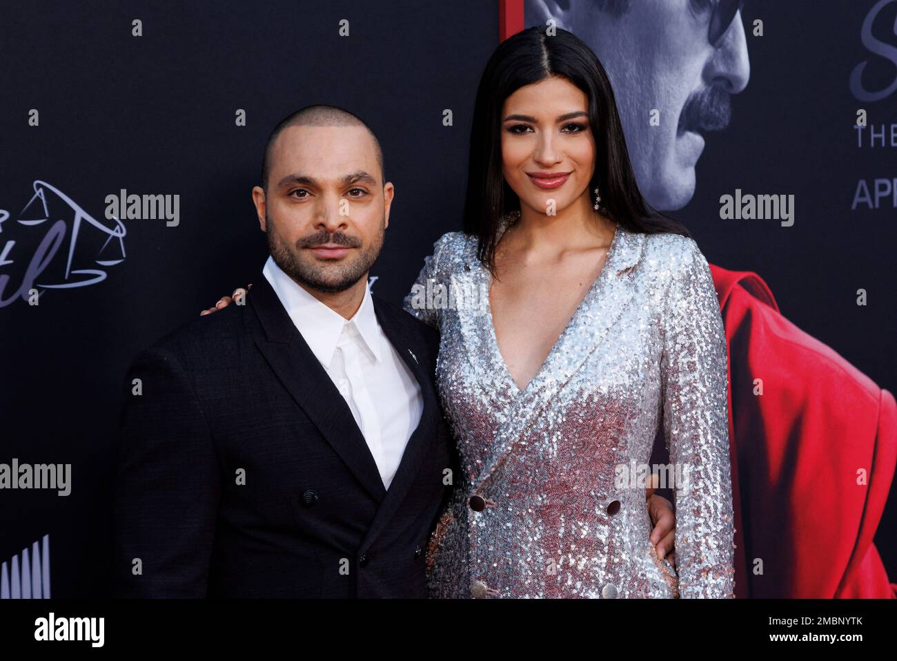Michael Mando and guest arrive at the premiere of the final season of ...