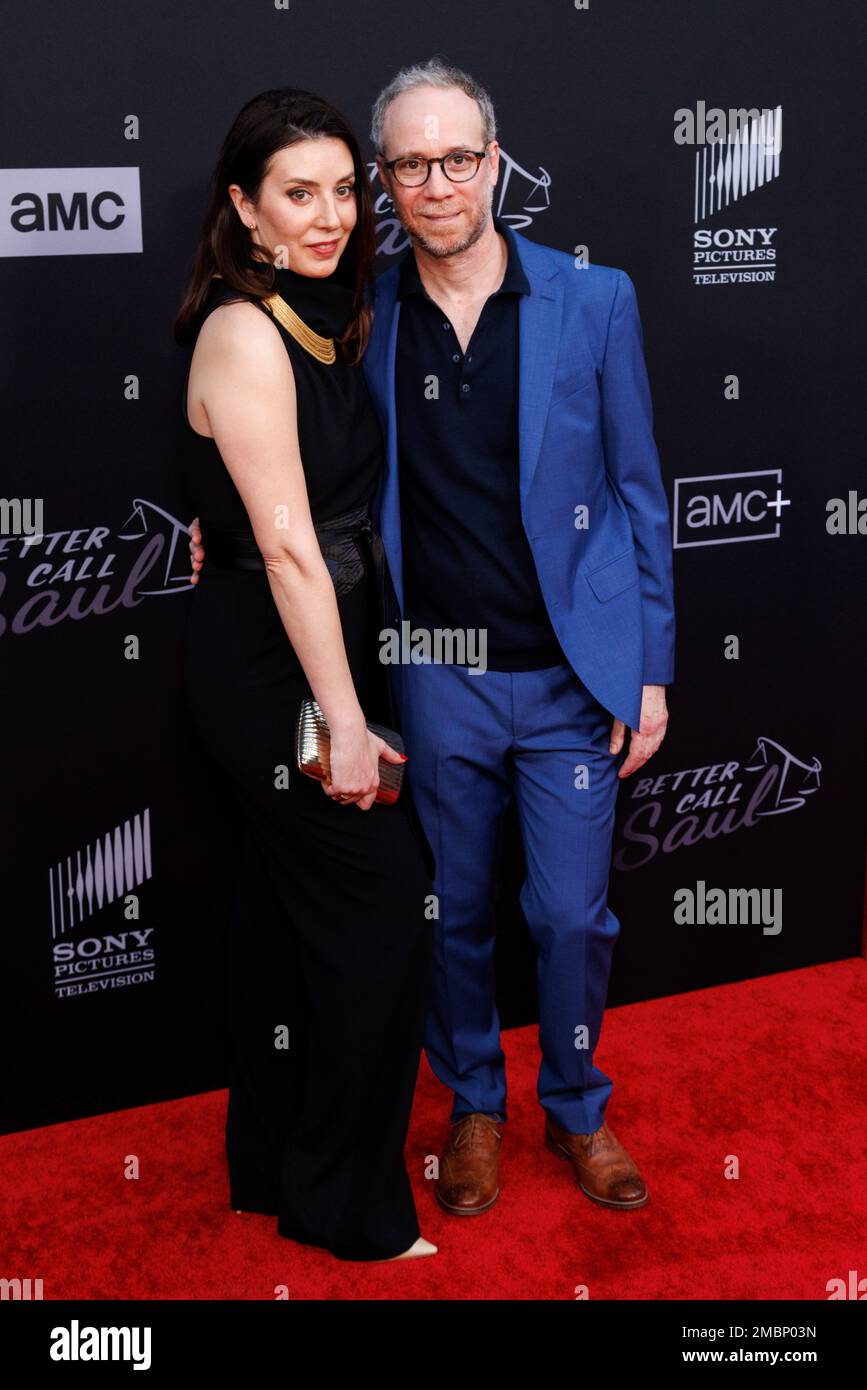 Addie Hall, left and Kevin Sussman arrive at the premiere of the final ...