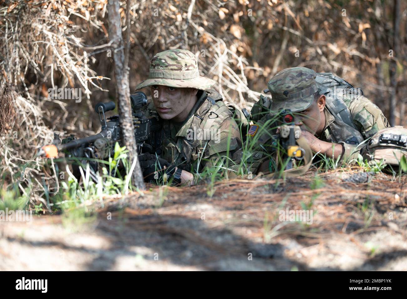 U.S. Army Georgia National Guardsmen Spc. Tyrese Street(right) and Spc ...