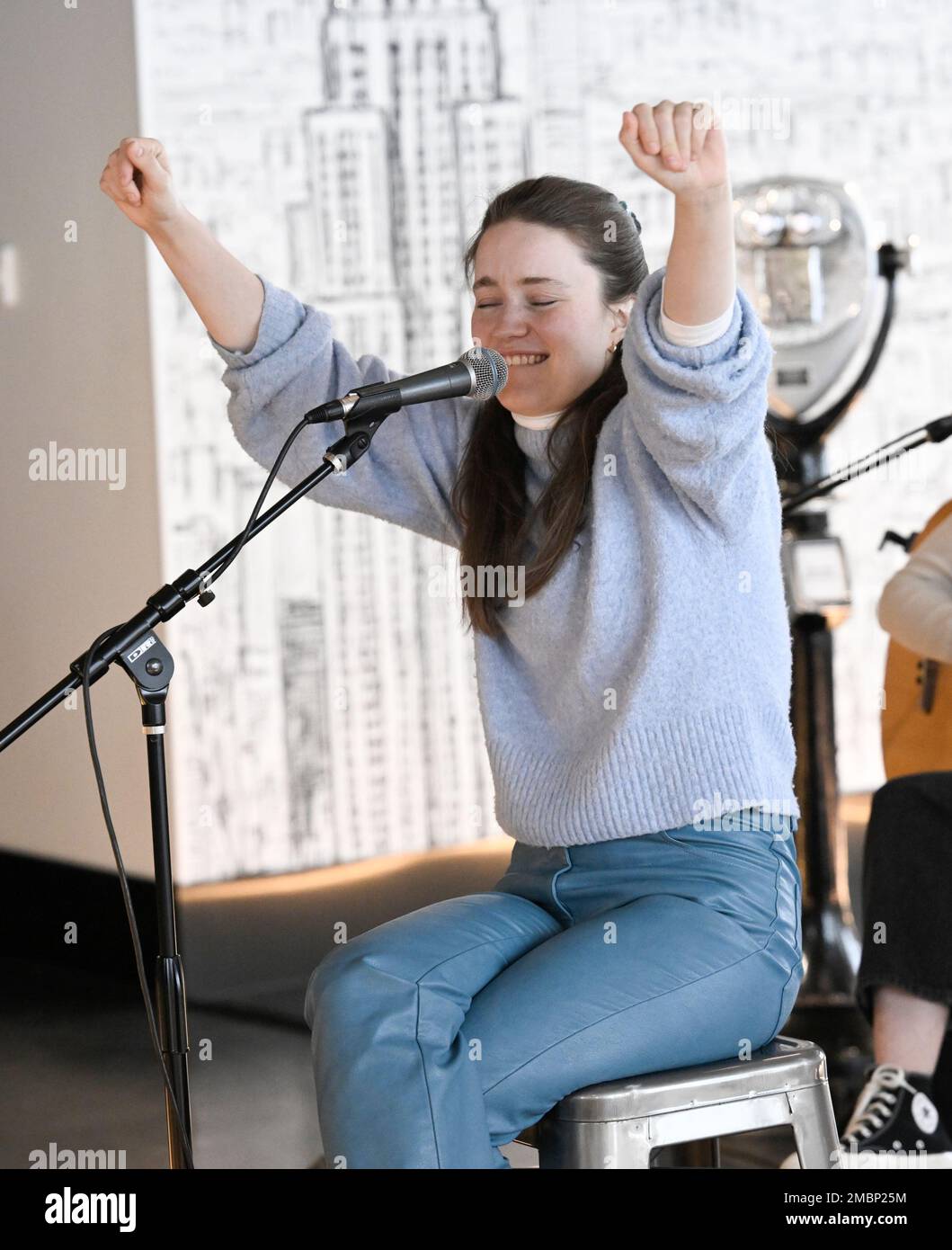 Norwegian singer-songwriter Sigrid performs at the Empire State ...