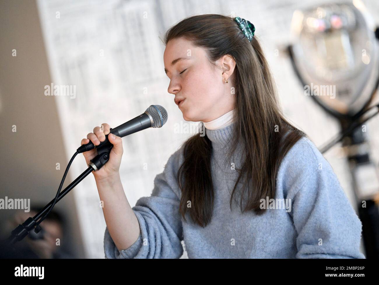 Norwegian singer-songwriter Sigrid performs at the Empire State ...