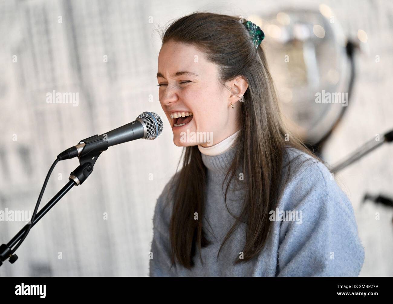Norwegian singer-songwriter Sigrid performs at the Empire State ...