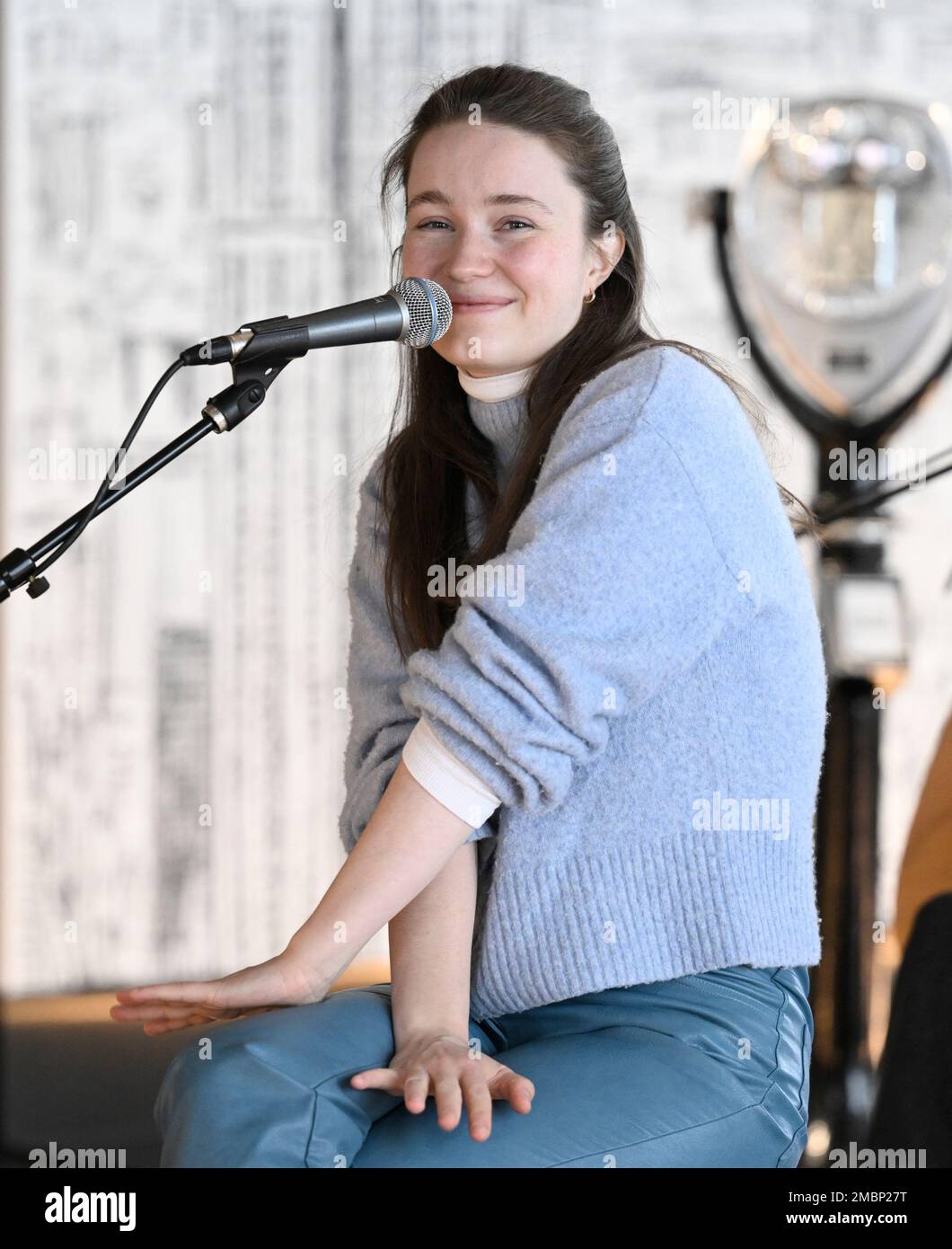 Norwegian singer-songwriter Sigrid performs at the Empire State ...