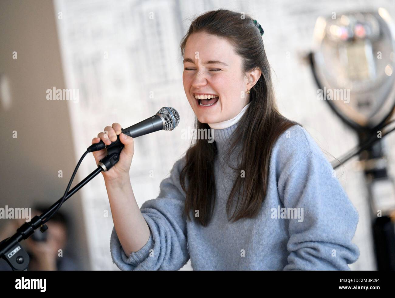 Norwegian singer-songwriter Sigrid performs at the Empire State ...